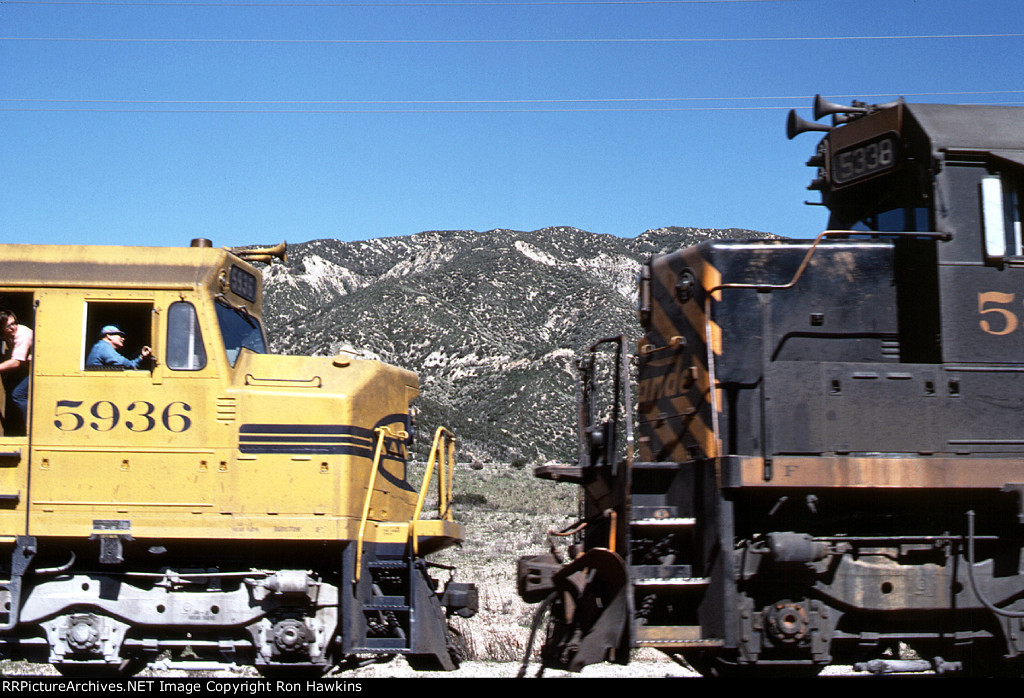 ATSF 5936 and DRGW 5338